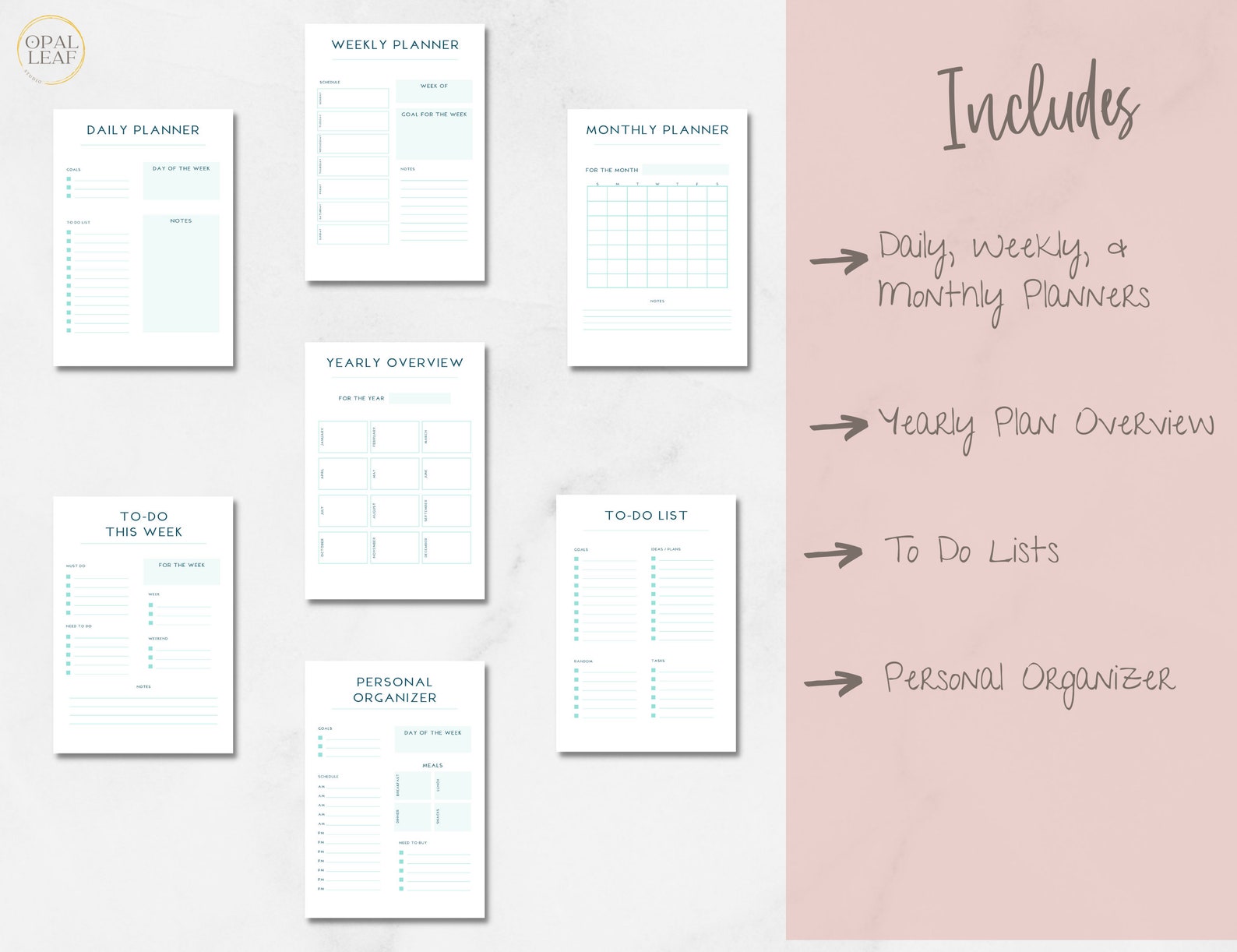 Mini Happy Planner Template, Printable Mini Planner Set, Inserts for ...