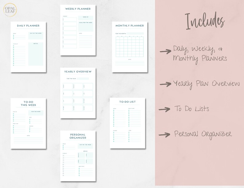 Mini Happy Planner Template, Printable Mini Planner Set, Inserts for ...