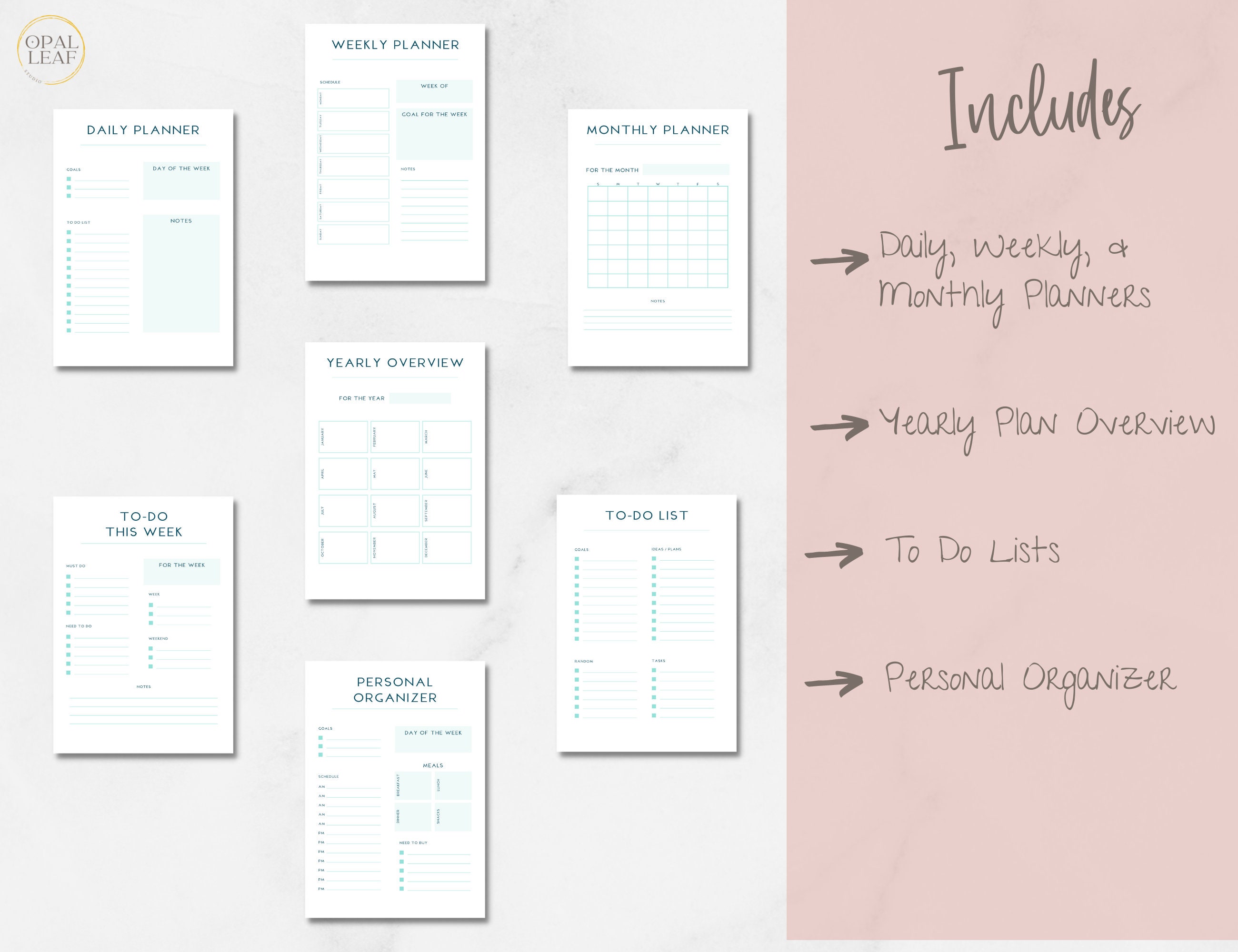 Mini Happy Planner Template, Printable Mini Planner Set, Inserts for ...