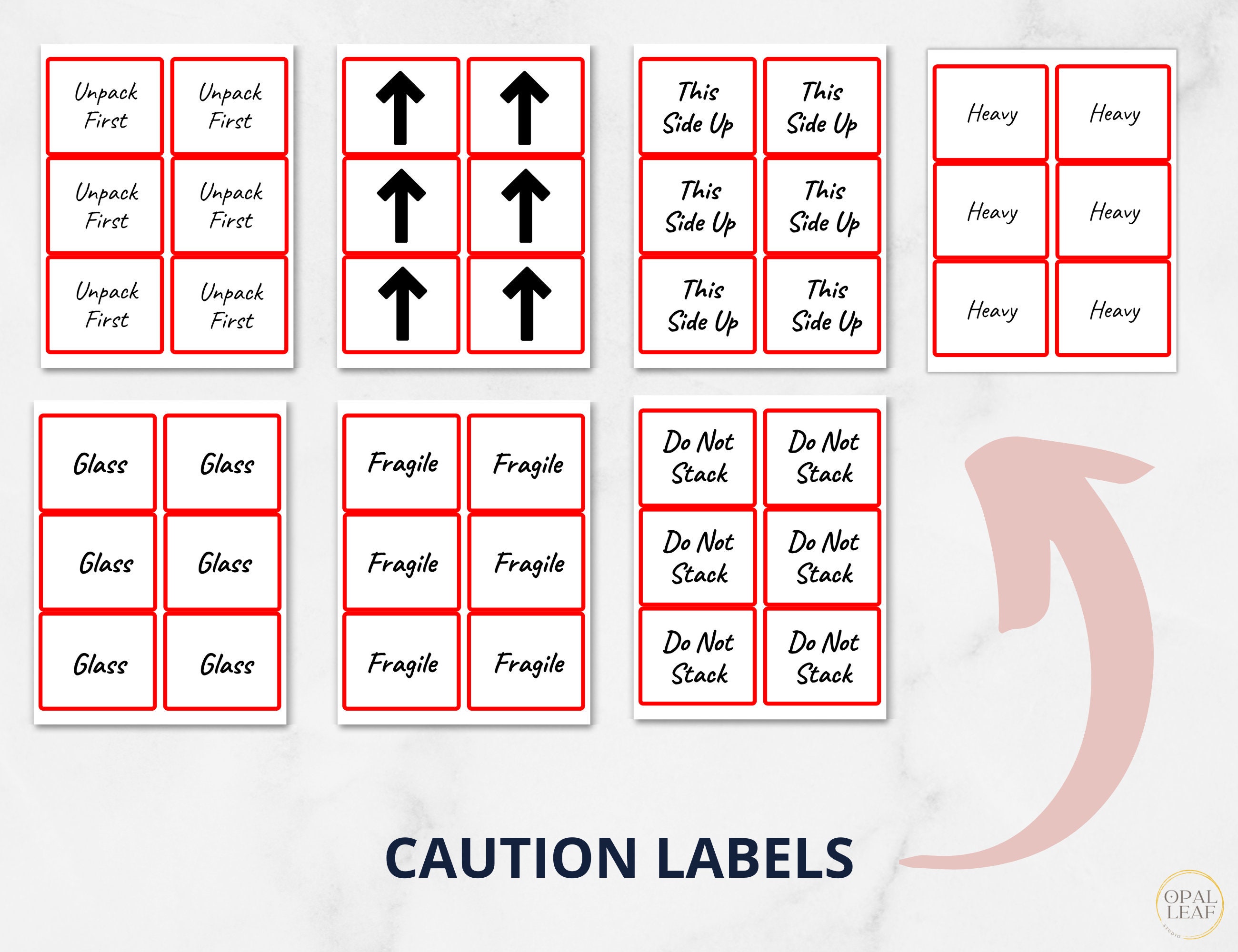 Printable Moving Labels Easy to Print Labels for Boxes Color - Etsy