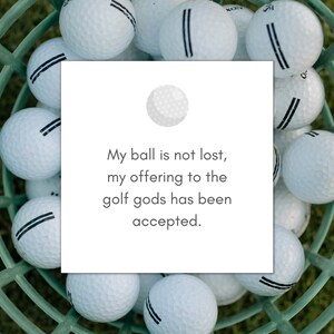 Printable Golf Affirmation Cards, Funny Positive Affirmations for ...