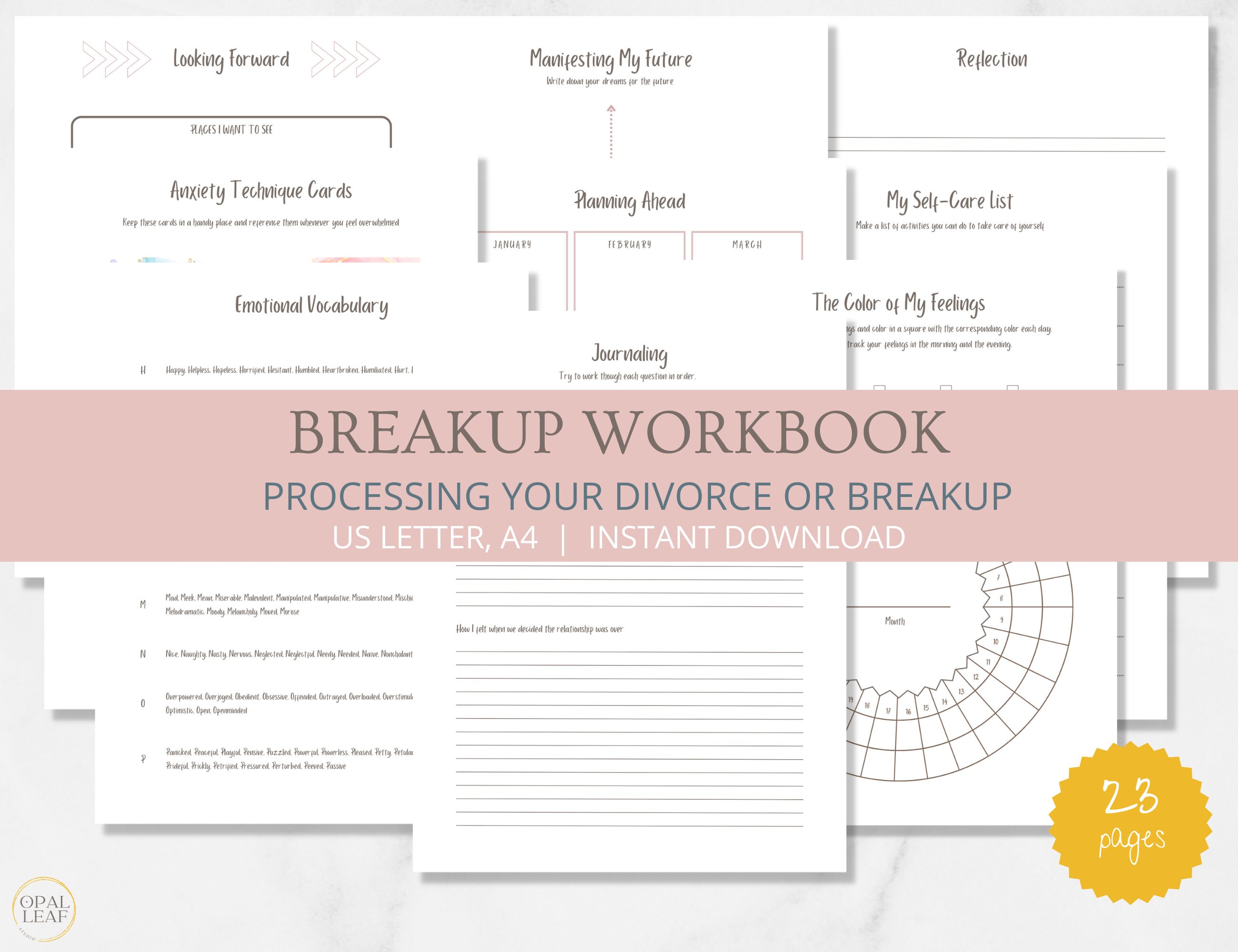 Breakup Workbook, Divorce Journal, Self Love Workbook, Grief Journal ...