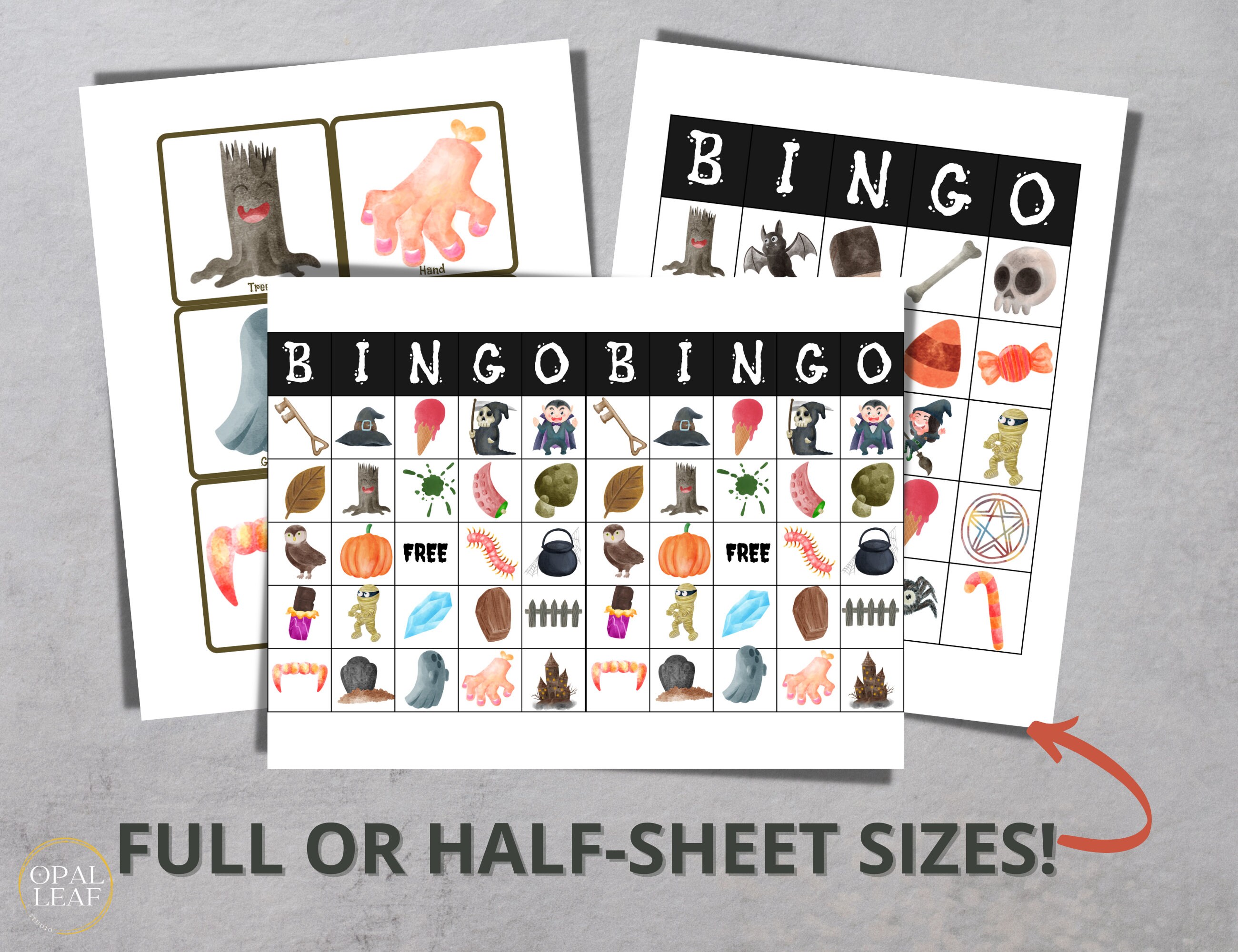 Halloween Bingo Game Printable PDF 40 Different Cards Full - Etsy