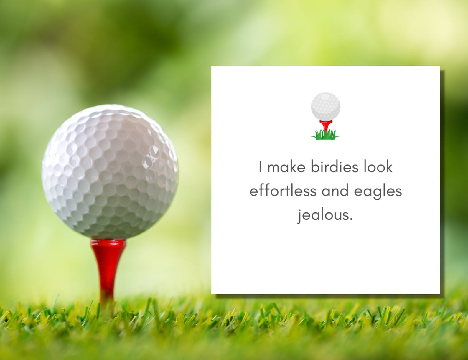 Printable Golf Affirmation Cards, Funny Positive Affirmations for ...