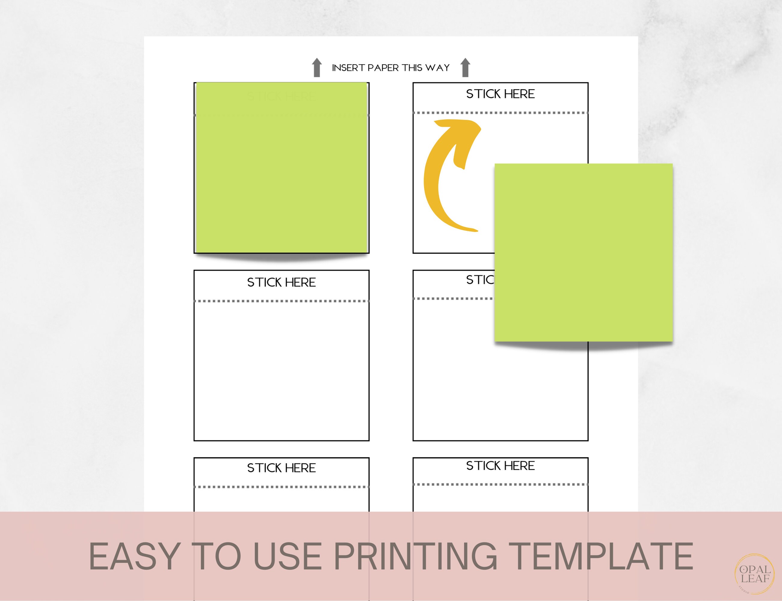 STICKY NOTES, 2023 Calendar, 3x3, Printable PDF - Etsy