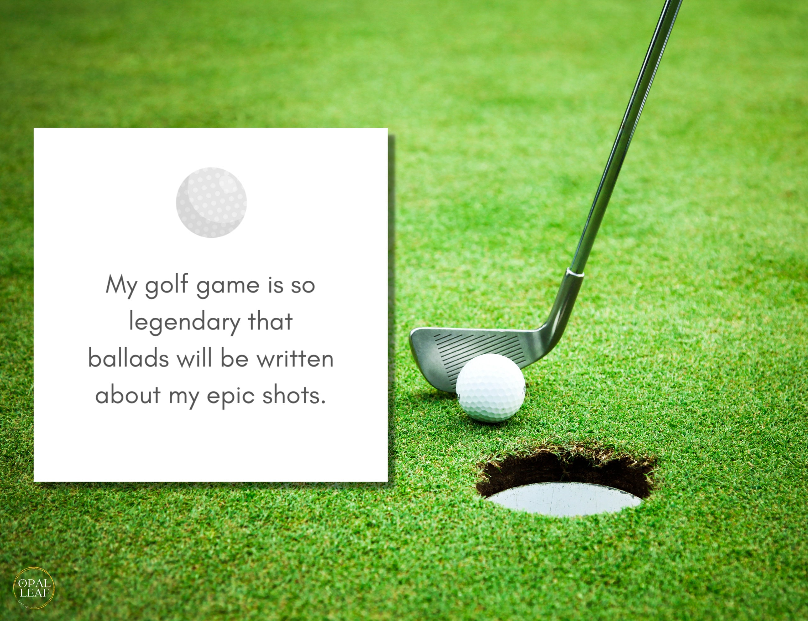 Printable Golf Affirmation Cards, Funny Positive Affirmations for ...