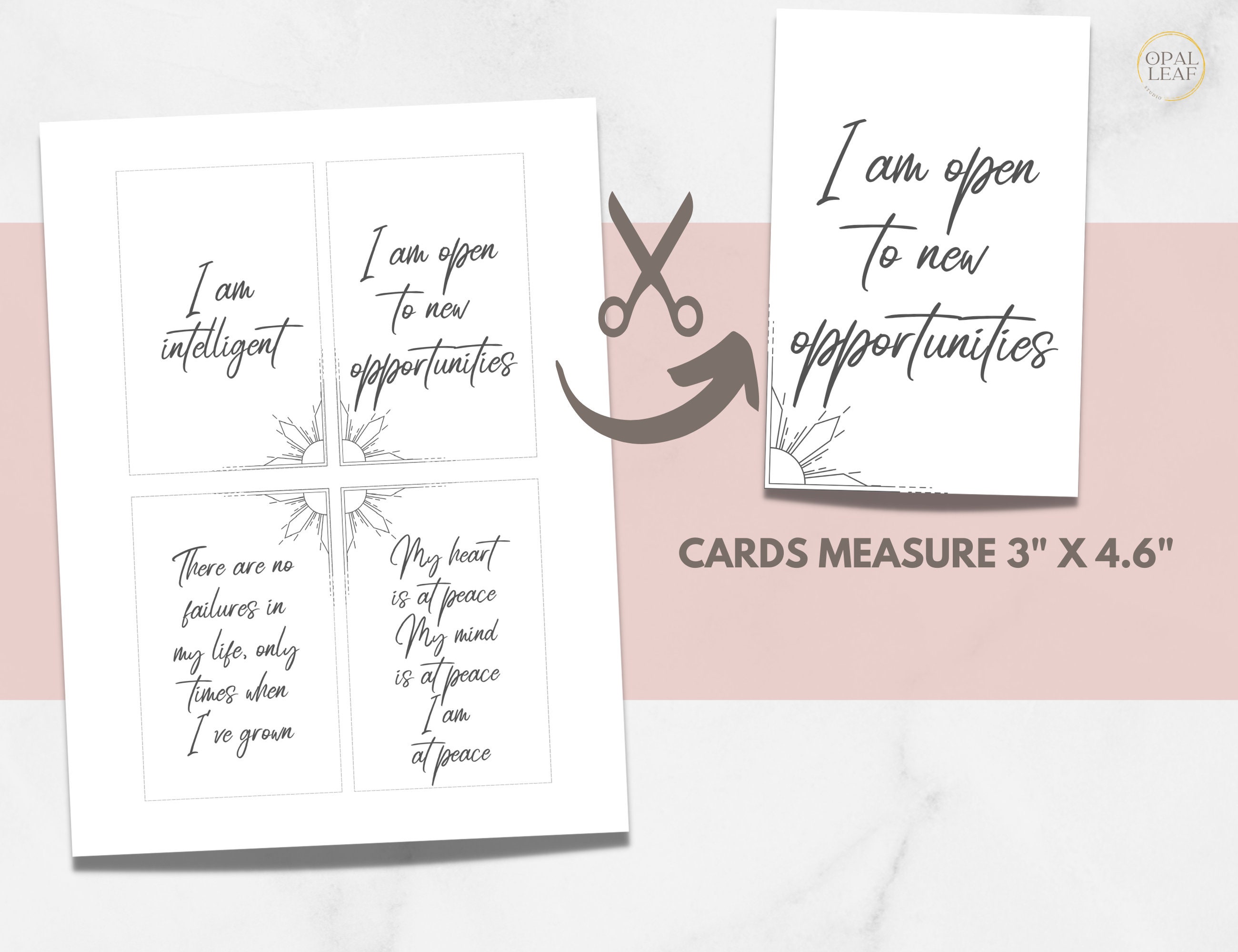 40 Printable Affirmation Cards for Women, Daily Affirmation Card Deck ...