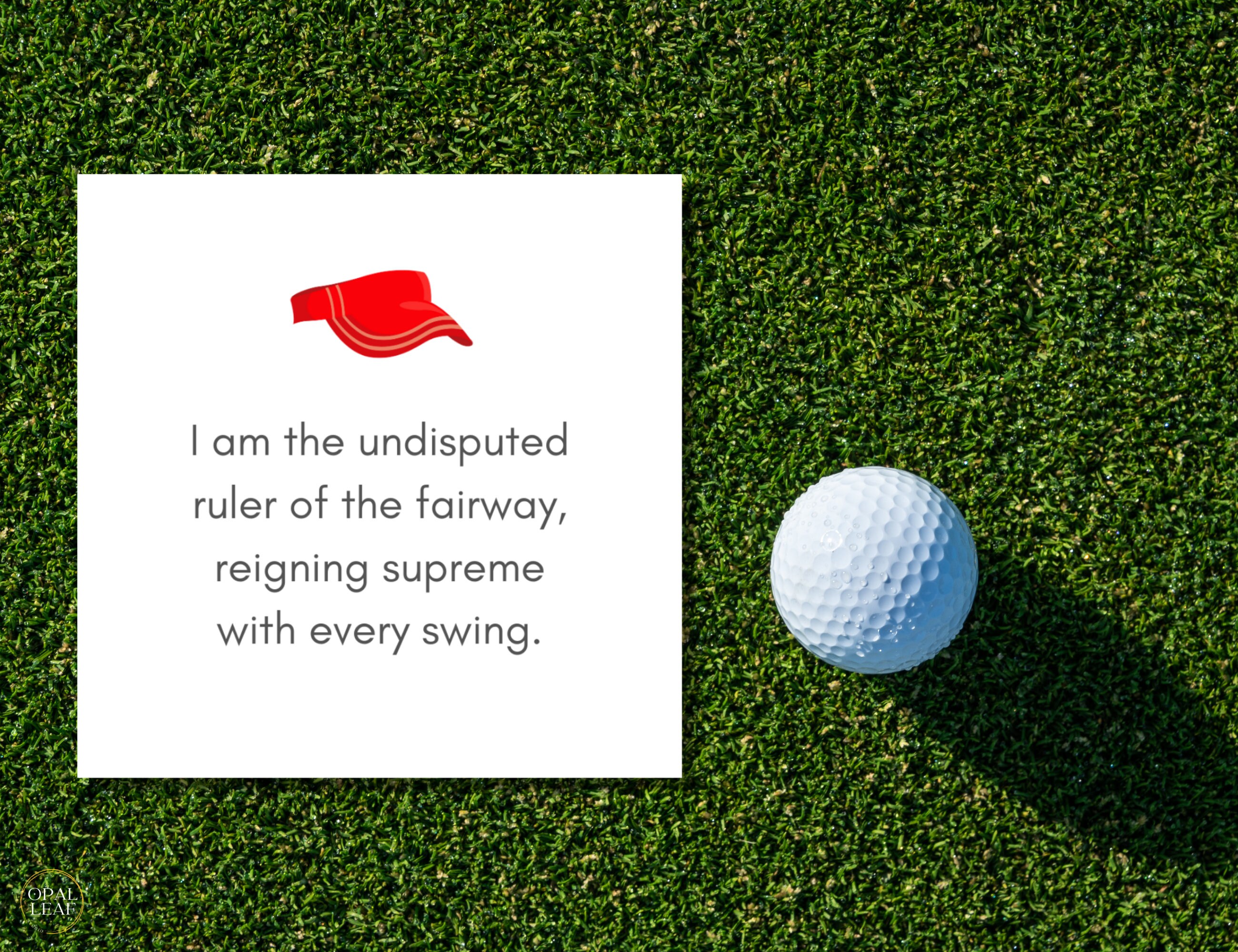 Printable Golf Affirmation Cards, Funny Positive Affirmations for ...