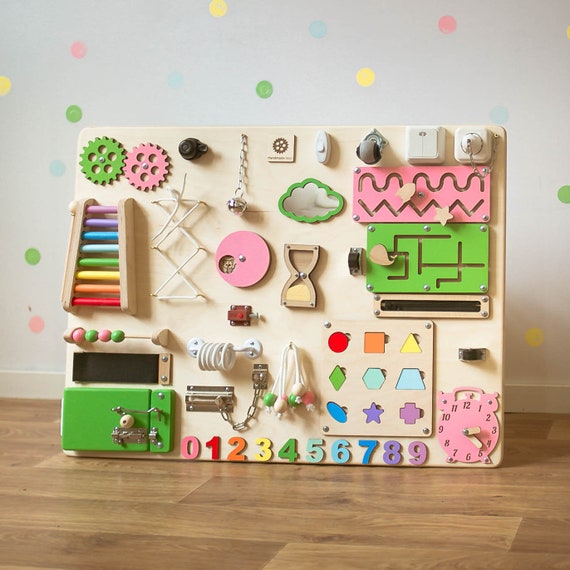 BUSY BOARD Baby Busy Board Baby Activity Board Baby Sensory - Etsy