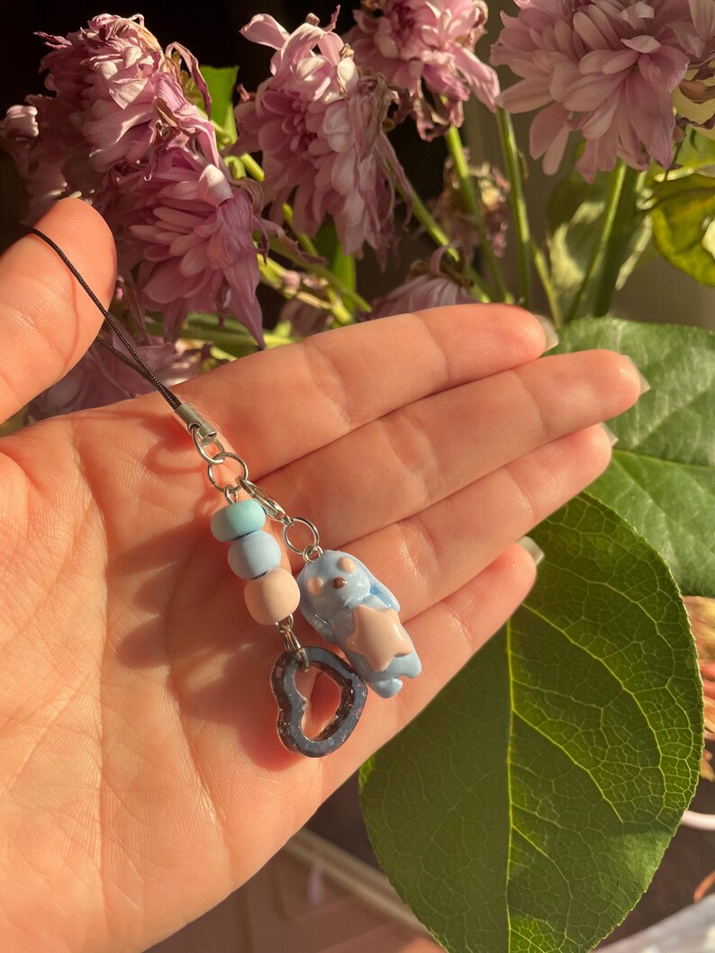 Star Bunny Charms Cute Polymer Clay Phone Charms - Etsy