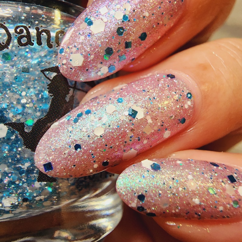 Holo Glitter Polish Topper- Khione - Etsy