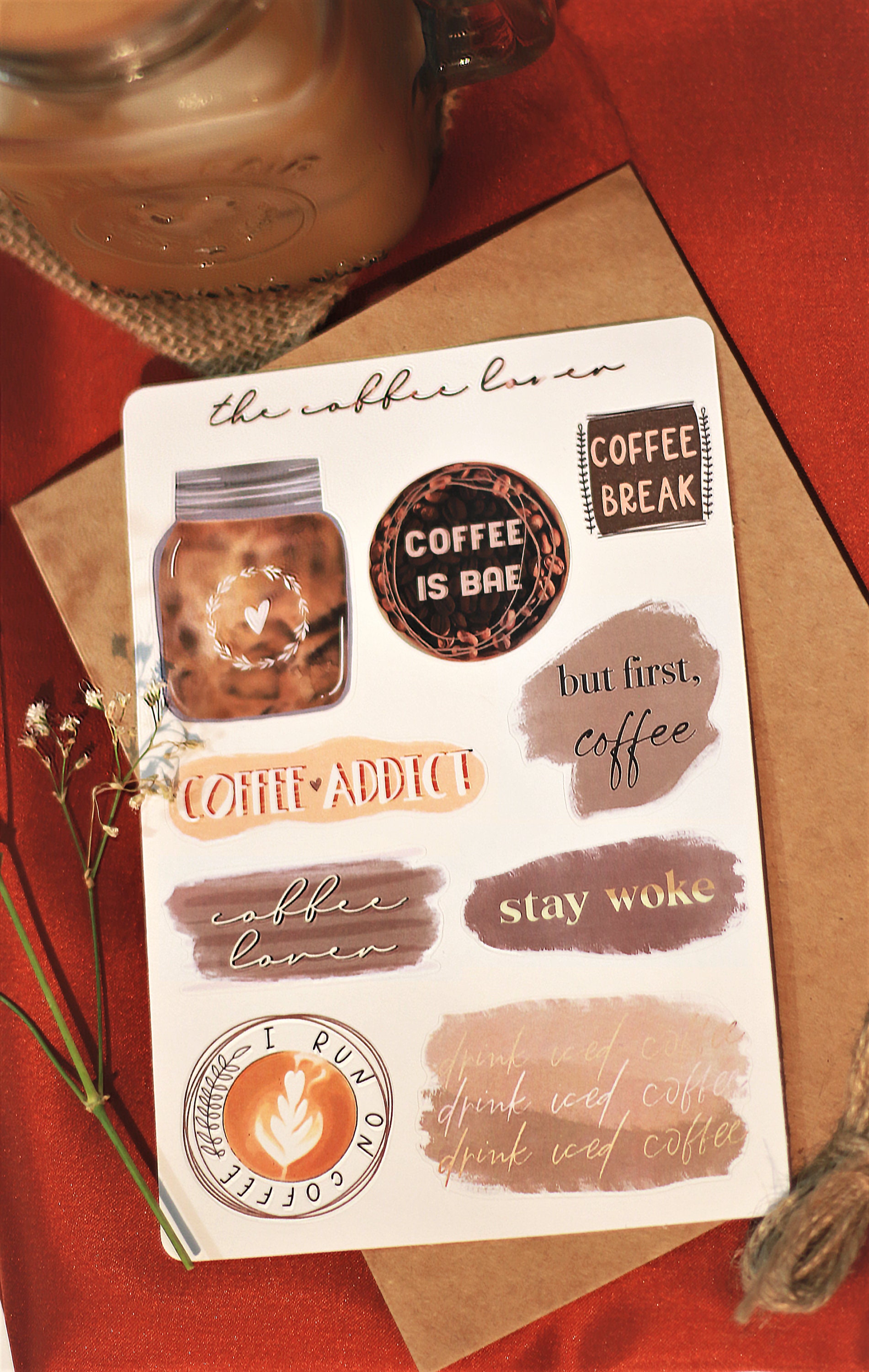 Coffee Lover Sticker Sheet Bullet Journal Stickers - Etsy