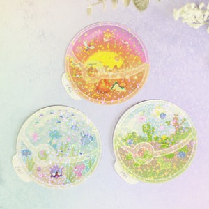 Pokeball Terrarium Sticker - Bullet Journal Stickers, Planner Stickers ...