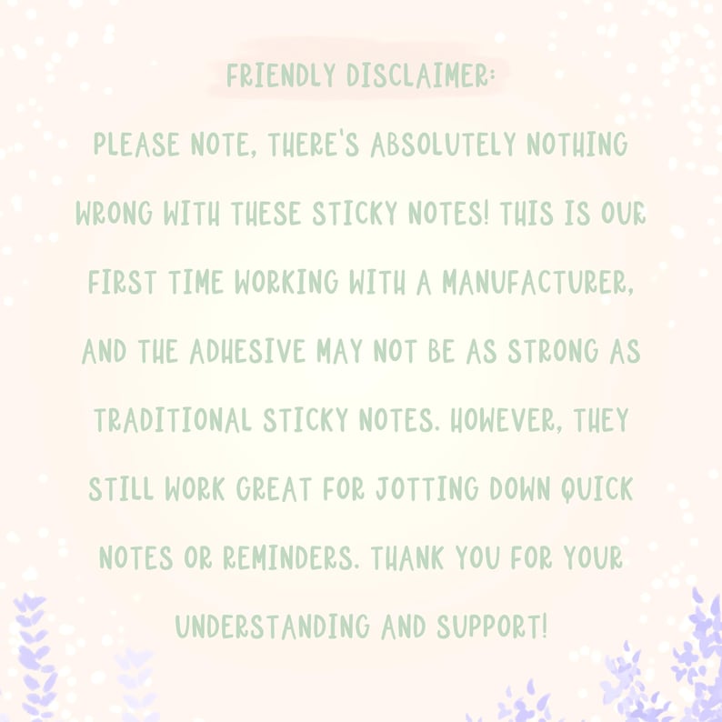 Cute Pastel Sticky Notes | 50 Pages | Dreamy Kawaii Aesthetic ...