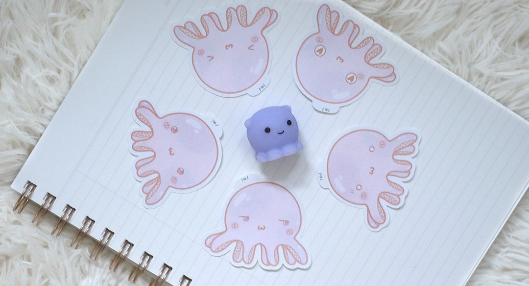 Tako-pus Die Cut Sticker Bullet Journal Stickers, Planner Stickers ...