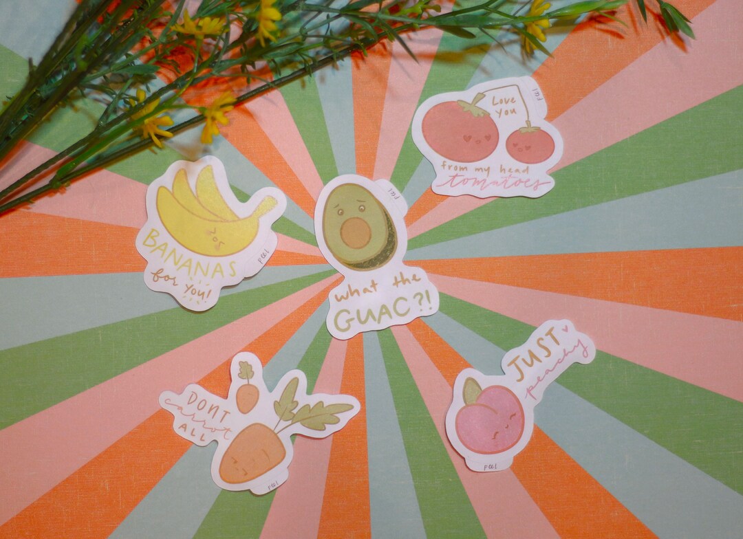 Fruit and Veggie Stickers Sticker Pack Bullet Journal Stickers, Planner ...