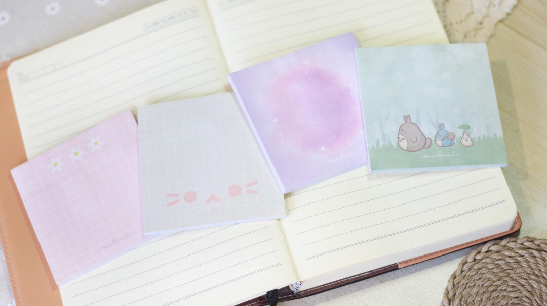 Cute Pastel Sticky Notes | 50 Pages | Dreamy Kawaii Aesthetic ...