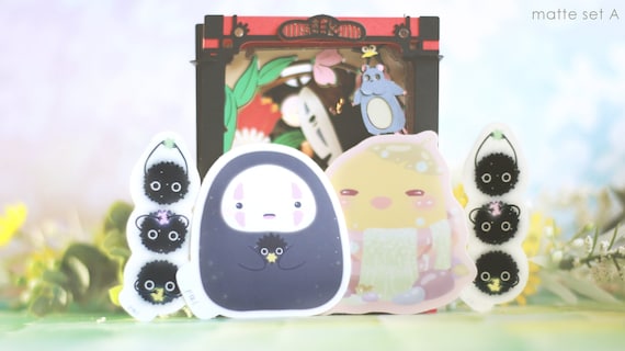 No Face Sticker Soot Sticker Anime Sticker Holographic - Etsy
