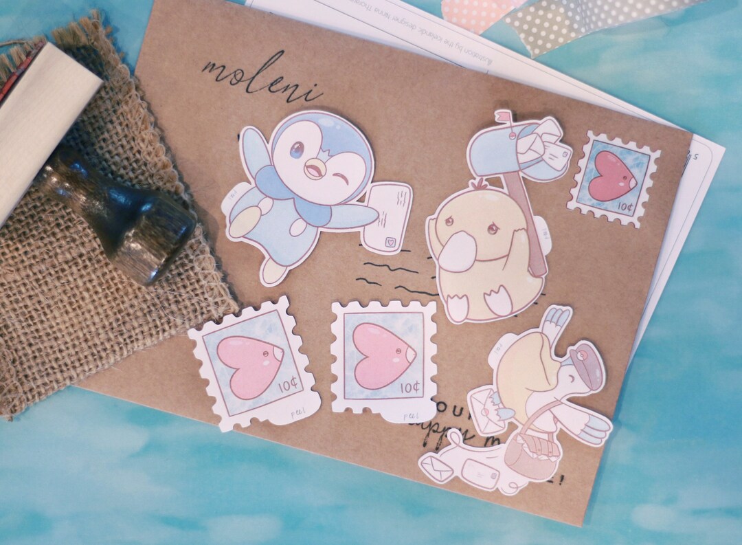 Pokemon Mail Die Cut Sticker Bullet Journal Stickers, Planner Stickers ...