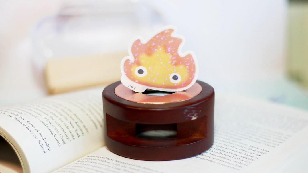 Calcifer Fire Sticker Animated Talking Fire, Cute Sticker, Kawaii ...