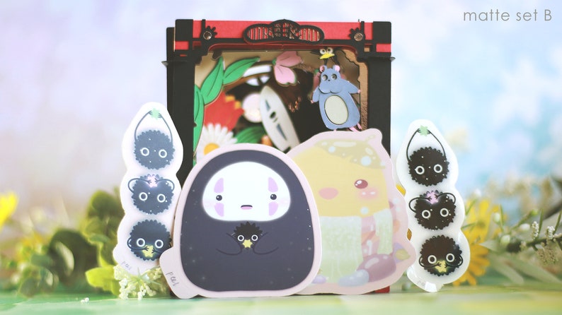 No Face Sticker Soot Sticker Anime Sticker Holographic - Etsy