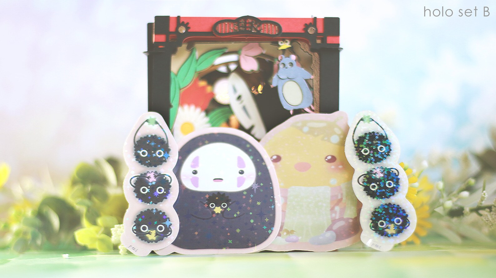 No Face Sticker Soot Sticker Anime Sticker Holographic - Etsy