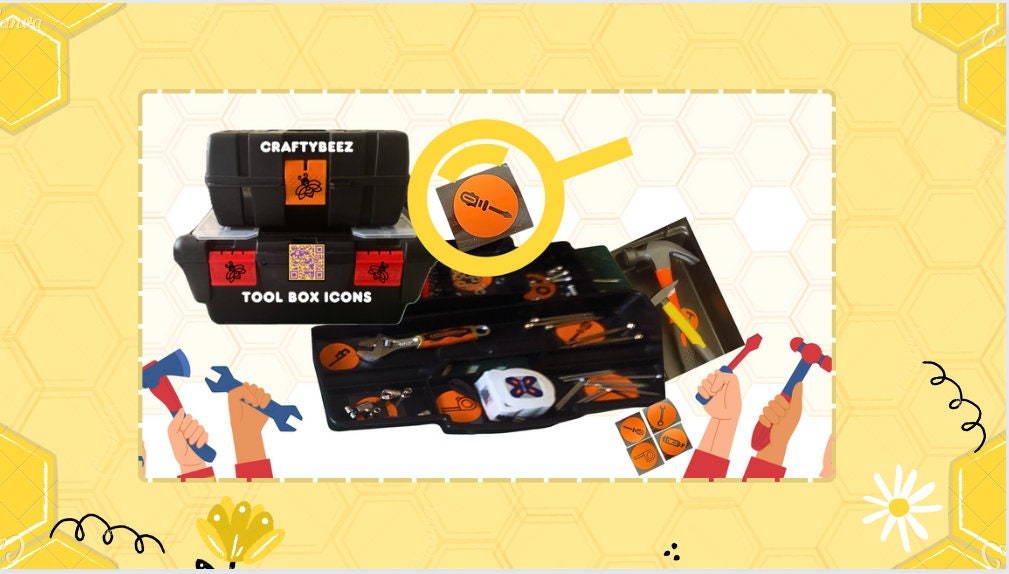 Toolbox Organisation Labels Tools Icons Custom Vinyl Decal Stickers for ...