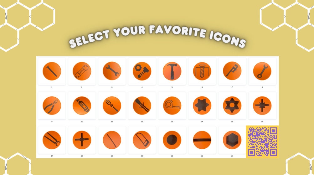 Toolbox Organisation Labels Tools Icons Custom Vinyl Decal Stickers for ...