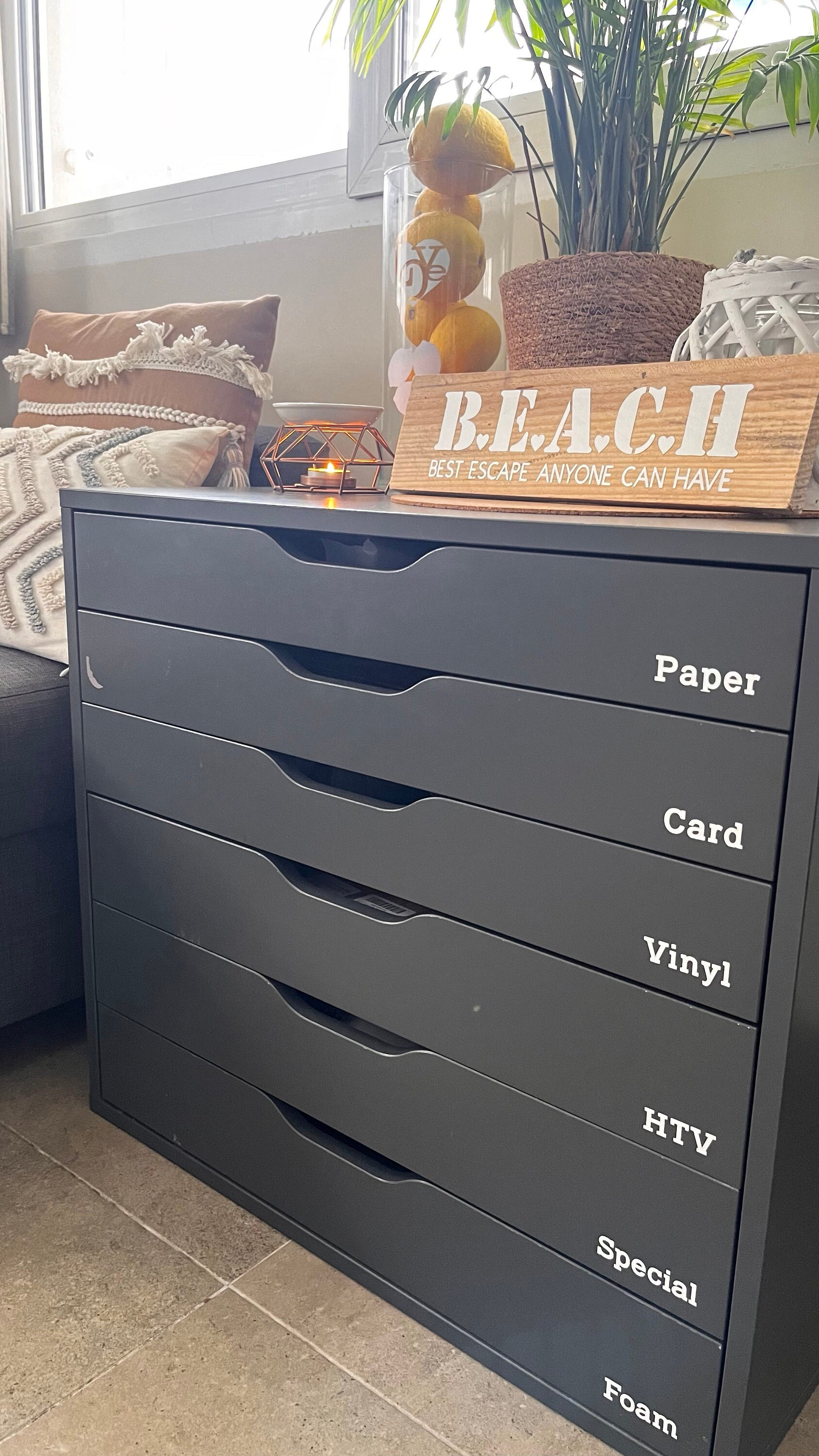 Drawer Storage Organisation Labels | Custom Vinyl Decal Stickers ...