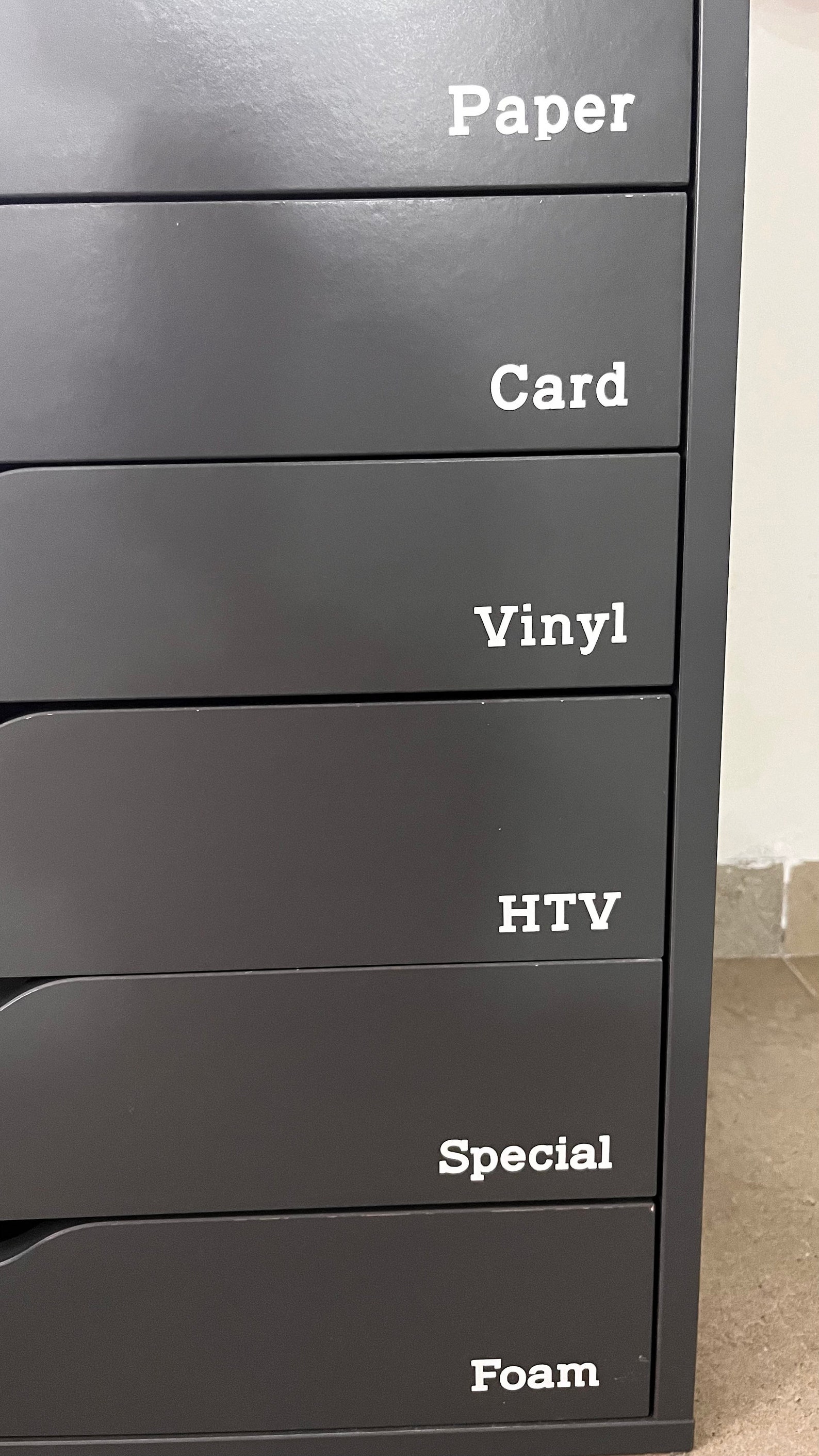 Drawer Storage Organisation Labels | Custom Vinyl Decal Stickers ...