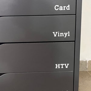 Drawer Storage Organisation Labels | Custom Vinyl Decal Stickers ...