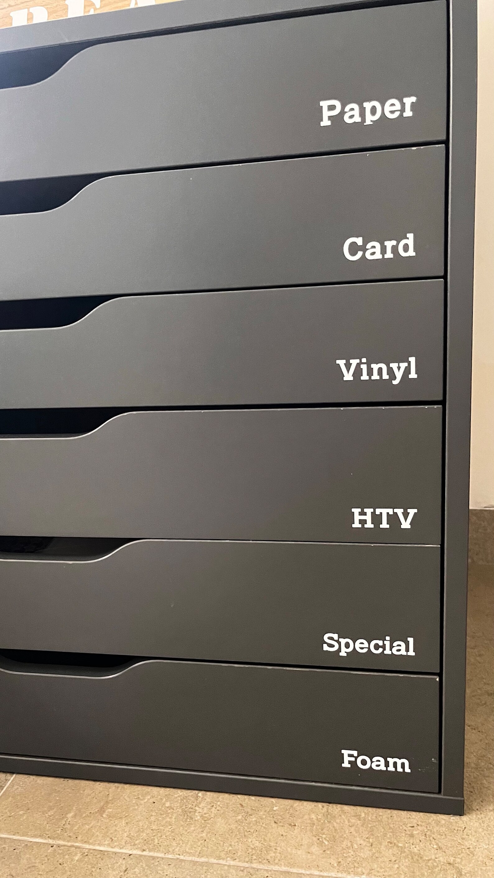 Drawer Storage Organisation Labels | Custom Vinyl Decal Stickers ...