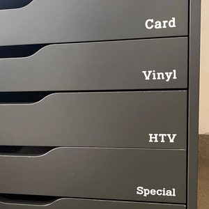 Drawer Storage Organisation Labels | Custom Vinyl Decal Stickers ...