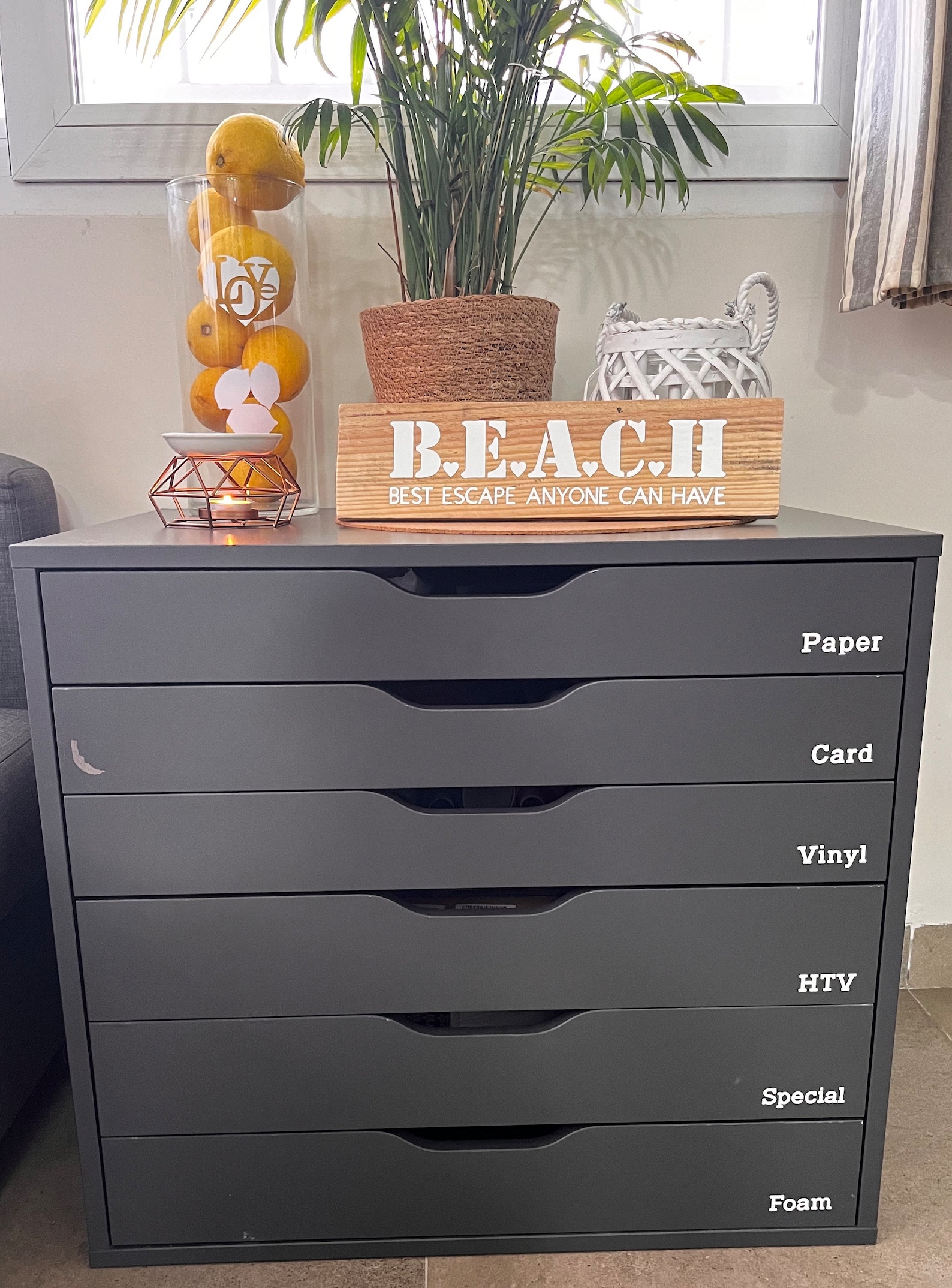 Drawer Storage Organisation Labels | Custom Vinyl Decal Stickers ...