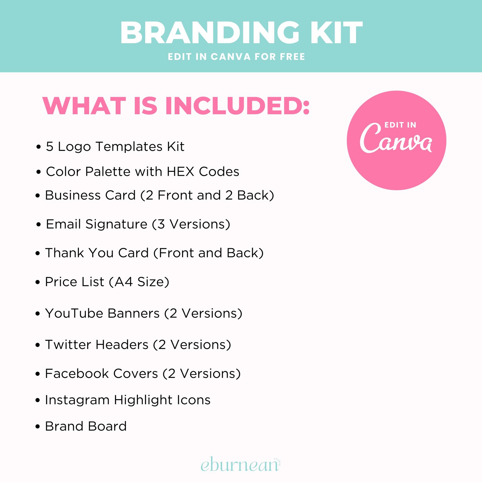 Branding Kit Bright Pastel Colorful, DIY Colorful Branding Package ...