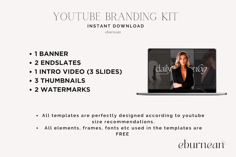 Trendy Youtube Branding Kit Canva, Youtube Banner, Animated Intro ...