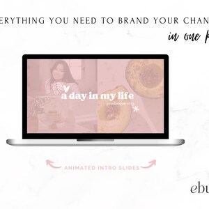Pink Youtube Branding Kit: Girly Channel Art Canva Template (digital ...