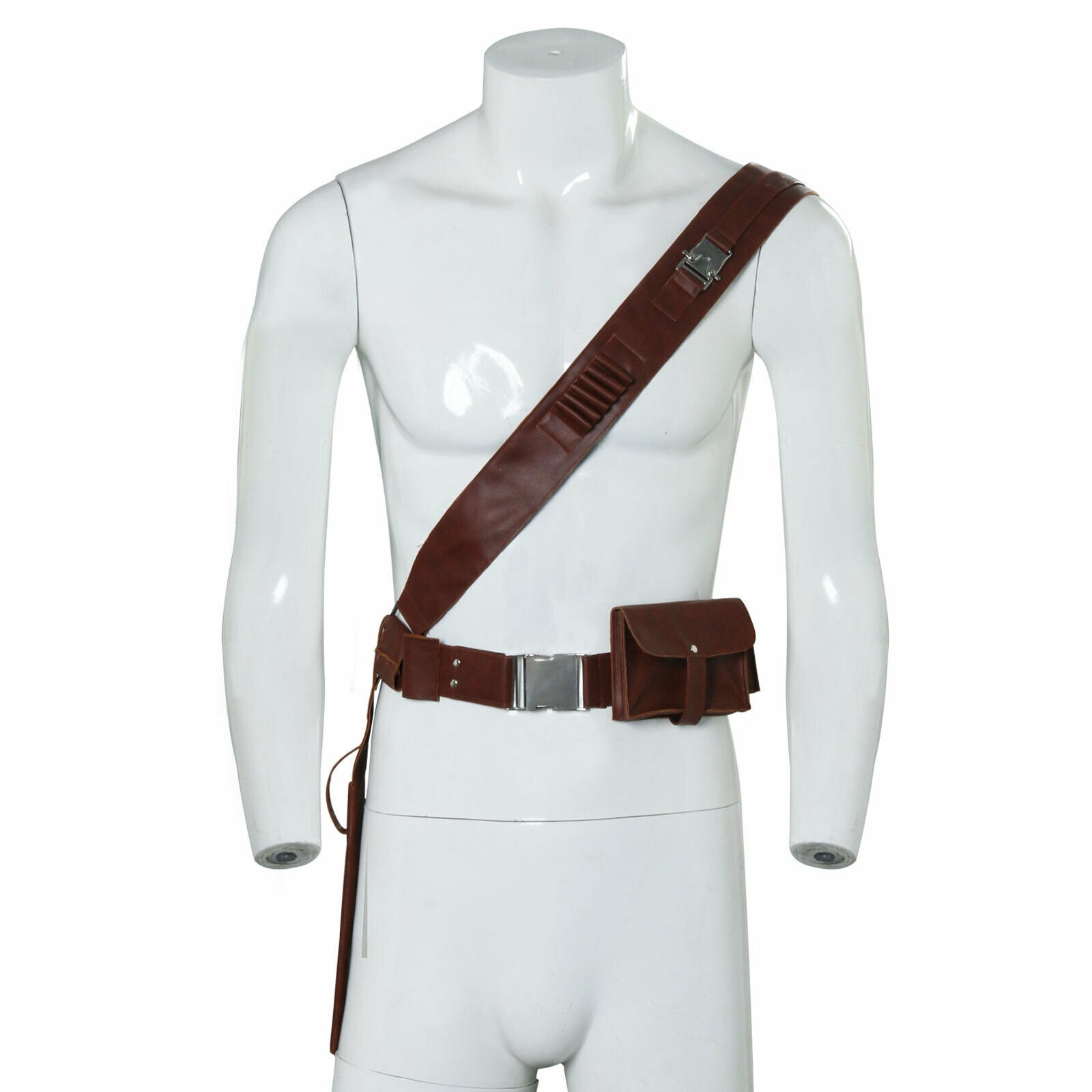 Mandalorian Genuine Leather Belt Shoulder Strap Buckle With - Etsy
