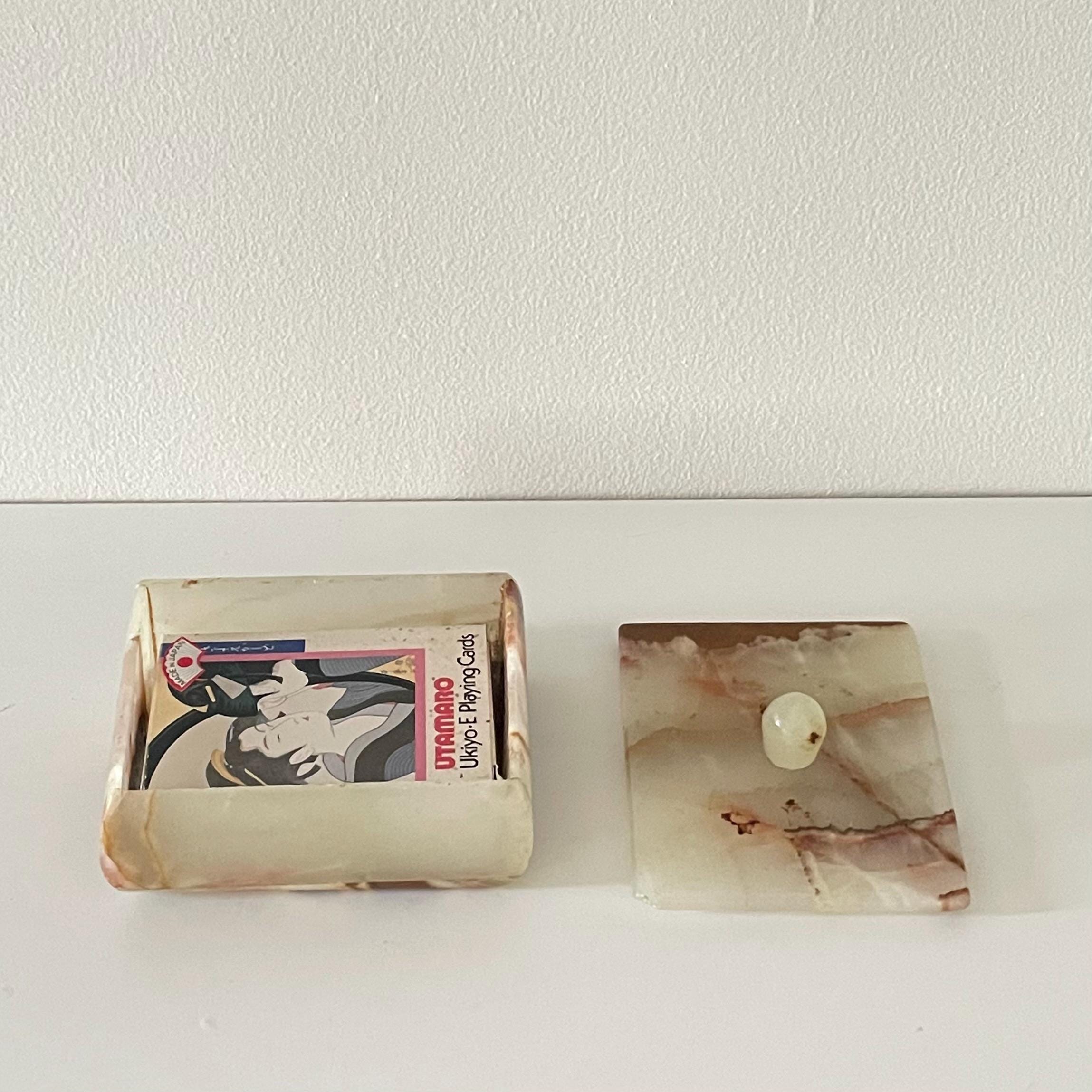 Vintage Mid-century Quartz Jewelry Card Box Catchall - Etsy
