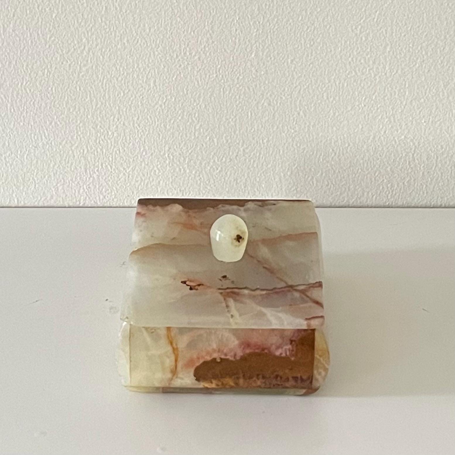Vintage Mid-century Quartz Jewelry Card Box Catchall - Etsy