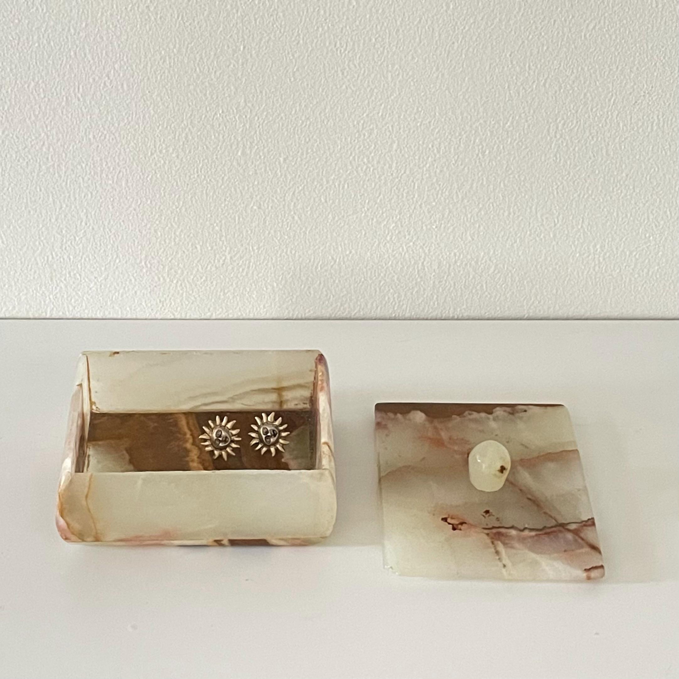 Vintage Mid-century Quartz Jewelry Card Box Catchall - Etsy
