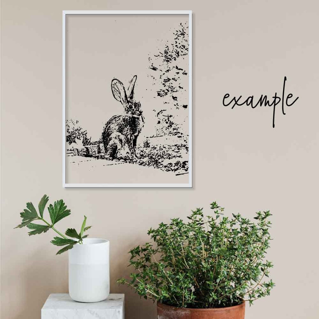 Rabbit | Digital Vector & Print - Etsy