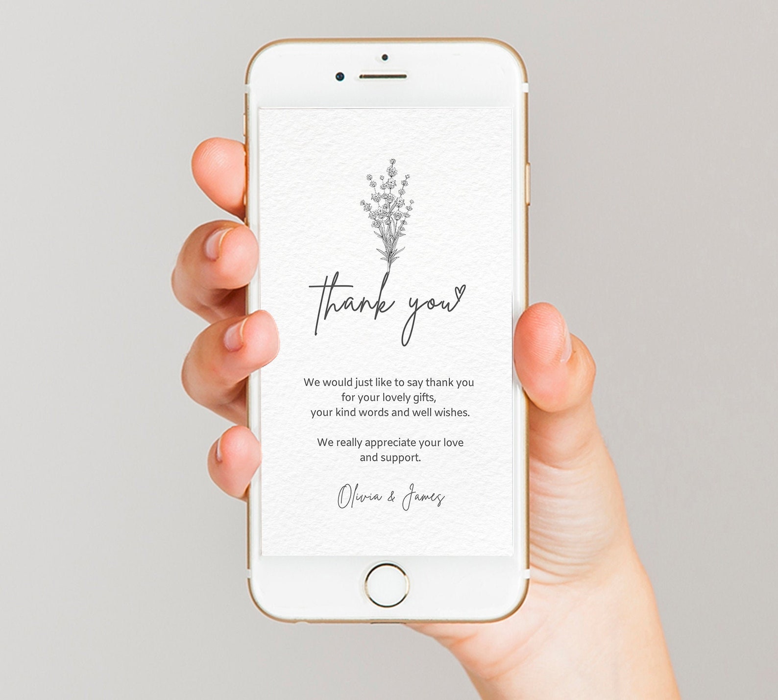 Electronic Modern Thank You Template Digital, Editable Digital Download ...