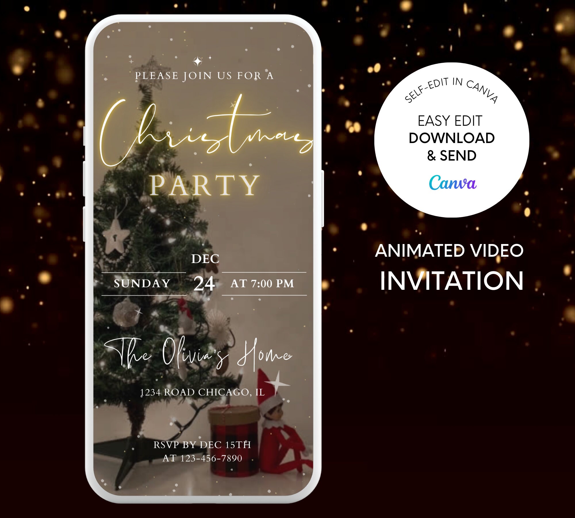 Christmas Party Invitation Video Template Christmas Party Invite