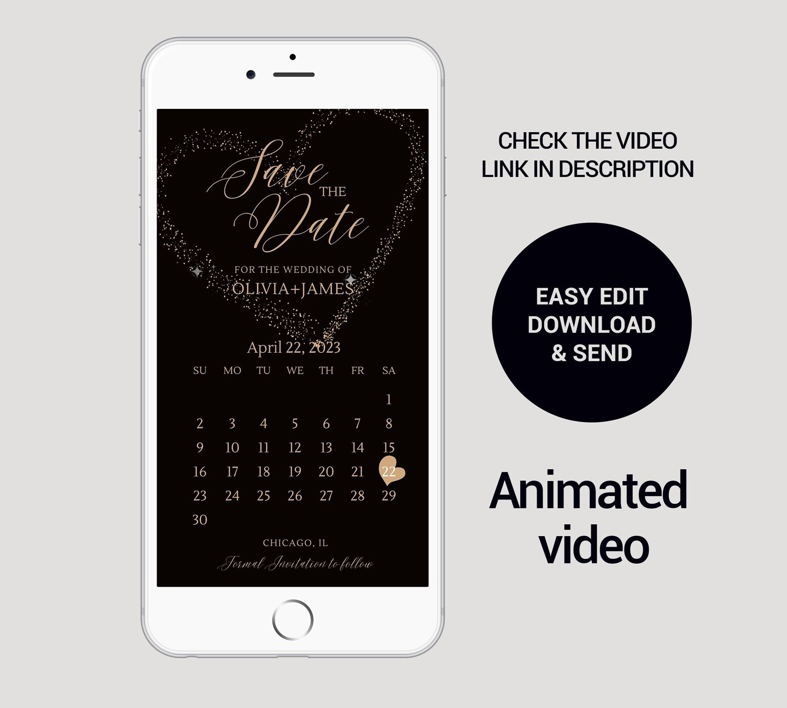 Save the Date Template, Phone Invitation Online Save the Date Cards ...