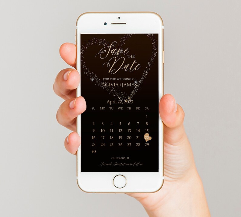 Save the Date Template, Phone Invitation Online Save the Date Cards ...
