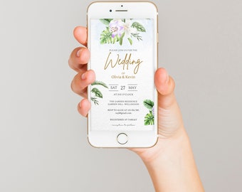 Smartphone Birthday Brunch Invitation Electronic Invite - Etsy