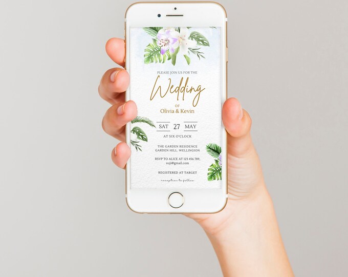 Smartphone Birthday Brunch Invitation Electronic Invite - Etsy