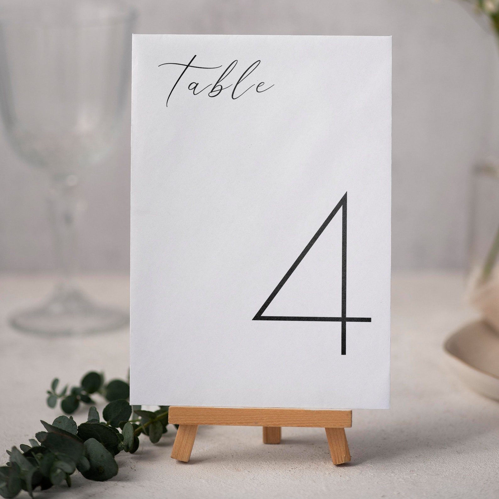 Modern Table Numbers Template, Minimal Table Numbers, Minimal Wedding ...