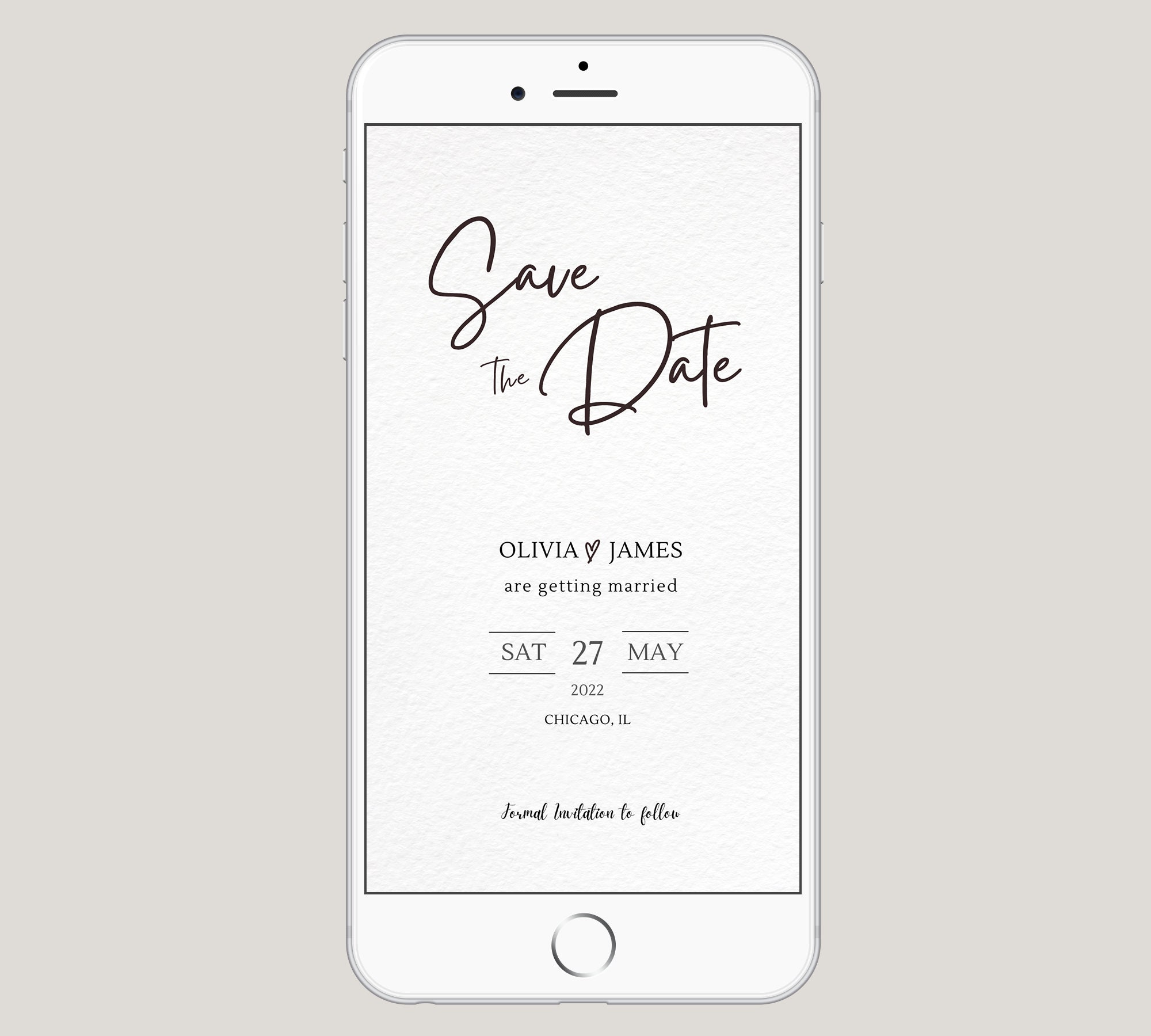 Save Our Date Template, Modern Electronic Online Save the Date Cards ...